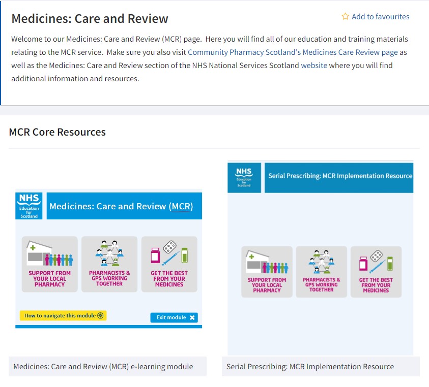 Medicines Care Review (MCR) – NHS Grampian
